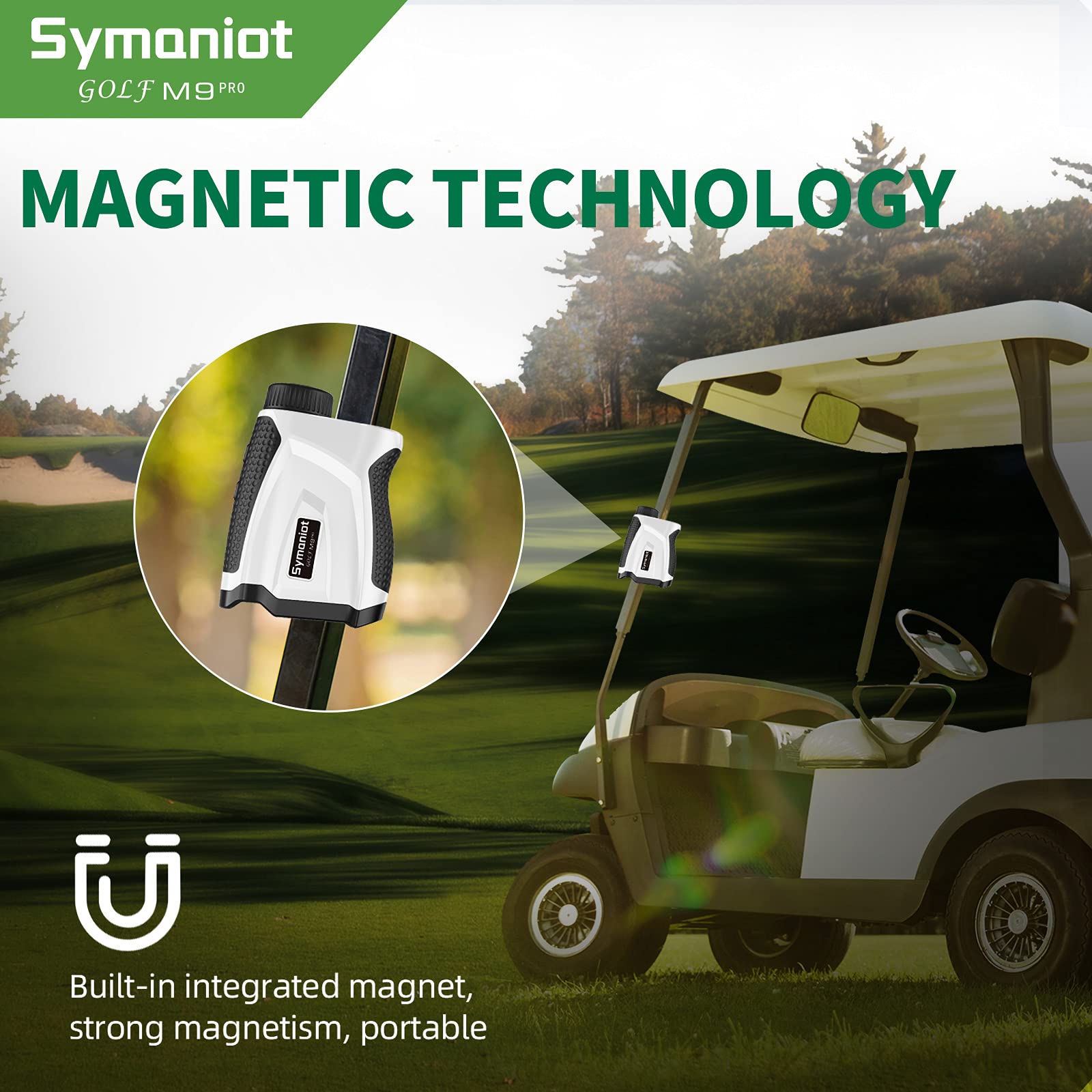 Golf Rangefinder, Laser Rangefinder with Slope, Symaniot Laser Rangefinder for Golf, Magnetic with Keyring and Storage Box, 6.5 Times, ranging from 5 to 900 Yards for Hunting & Golfing