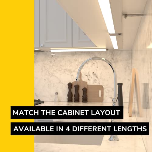 GETINLIGHT Dimmable Hardwired Only Under Cabinet LED Lights, 24-inch, Soft White(3000K), Matte White Finished, ETL Listed, IN-0201-13-WH