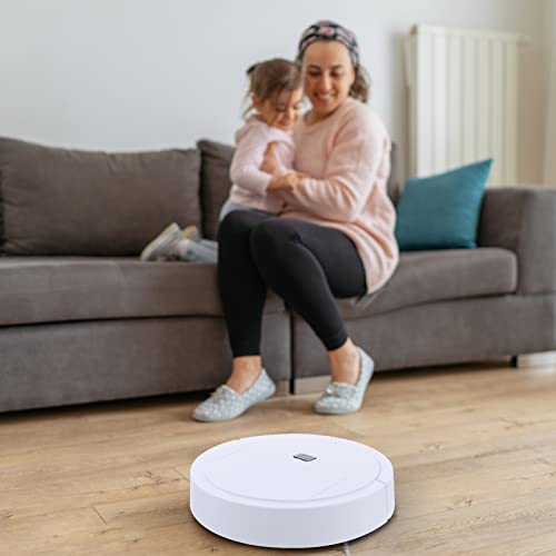 Robot Vacuum Cleaner Cleaning Robot Toy, Plastic Sweeping Robot Plaything Floor Sweep Toy Robot Toy for Kids Toddler Boys Girls ( White )