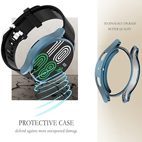 OHPROCS Compatible with Samsung Galaxy Watch 5 & 4 40mm 44mm Case with Screen Protector, Soft TPU Face Cover Full Protective Bumper for Samsung Watch 5/4 Bands Accessories (40mm, 9-Colors)