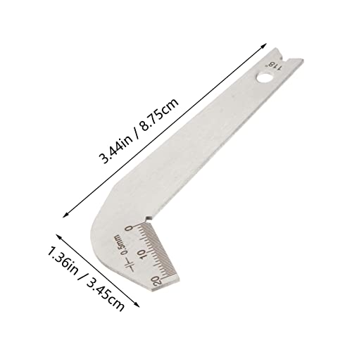 iplusmile Drill Gauge Stainless Steel Drill Point Gage 118 Degree Drill Bits Angle Gage Grinding Gauge Sharpening Tool (Silver)