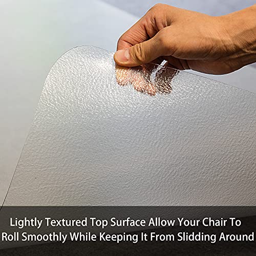 HOMEK Office Chair Mat for Hardwood Floor, 48β x 30β Clear Desk Chair Mat for Hard Floor, Easy Glide for Chairs