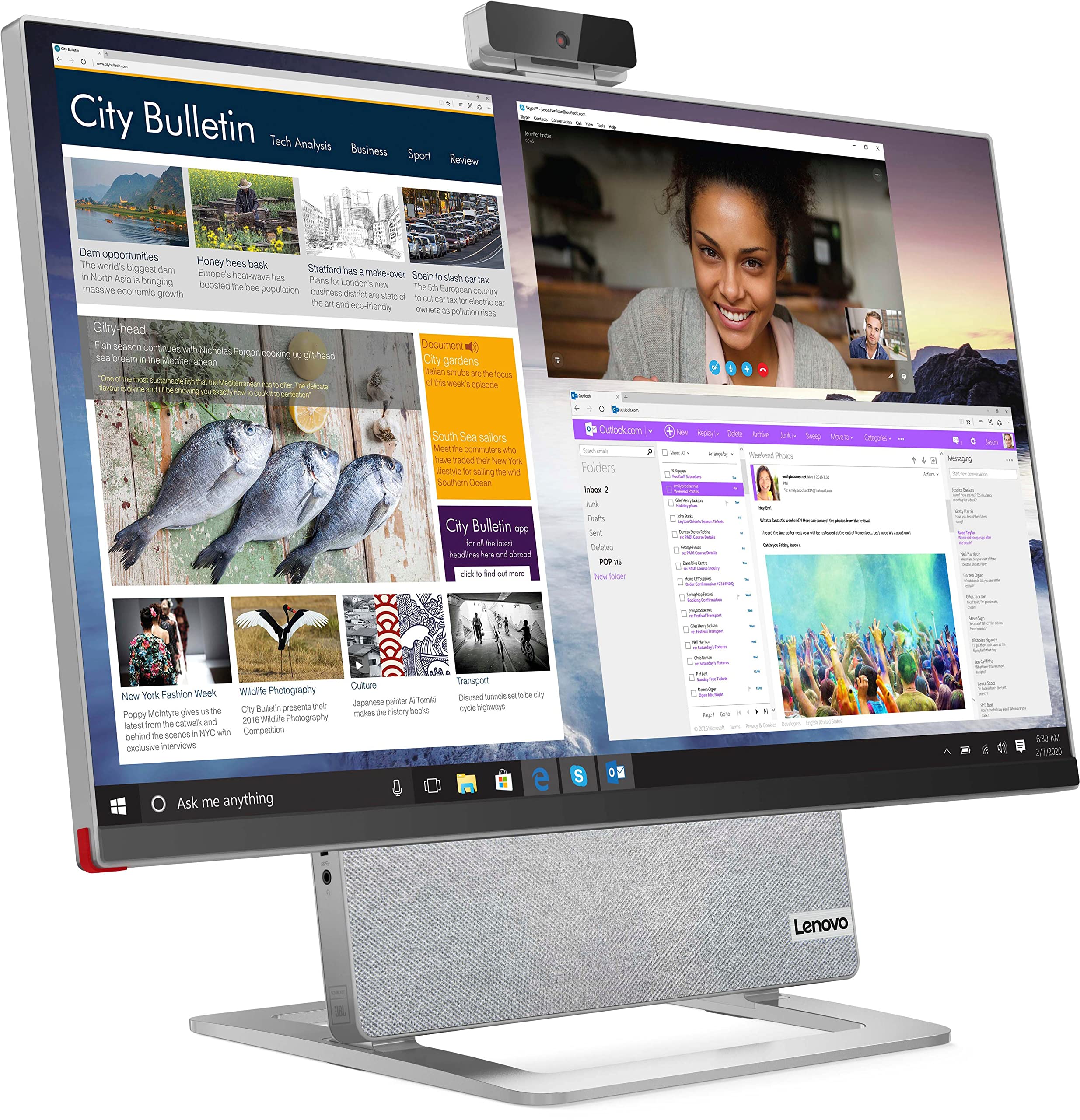 Lenovo YOGA 7 AiO 27 Touch 2TB SSD 2TB HD 64GB RAM (AMD Ryzen 7 cpu w/ 8 Cores and Max Boost 4.40GHz, 64 GB RAM, 2 TB SSD + 2 TB HD, 27" UHD Touchscreen, Win 11) Desktop All in One PC Computer 7i