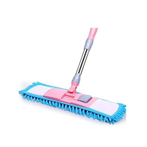 JHHDP Professional Microfiber Mop Stainless Steel Handle Flat Magic Mop Replaceable Mop Head