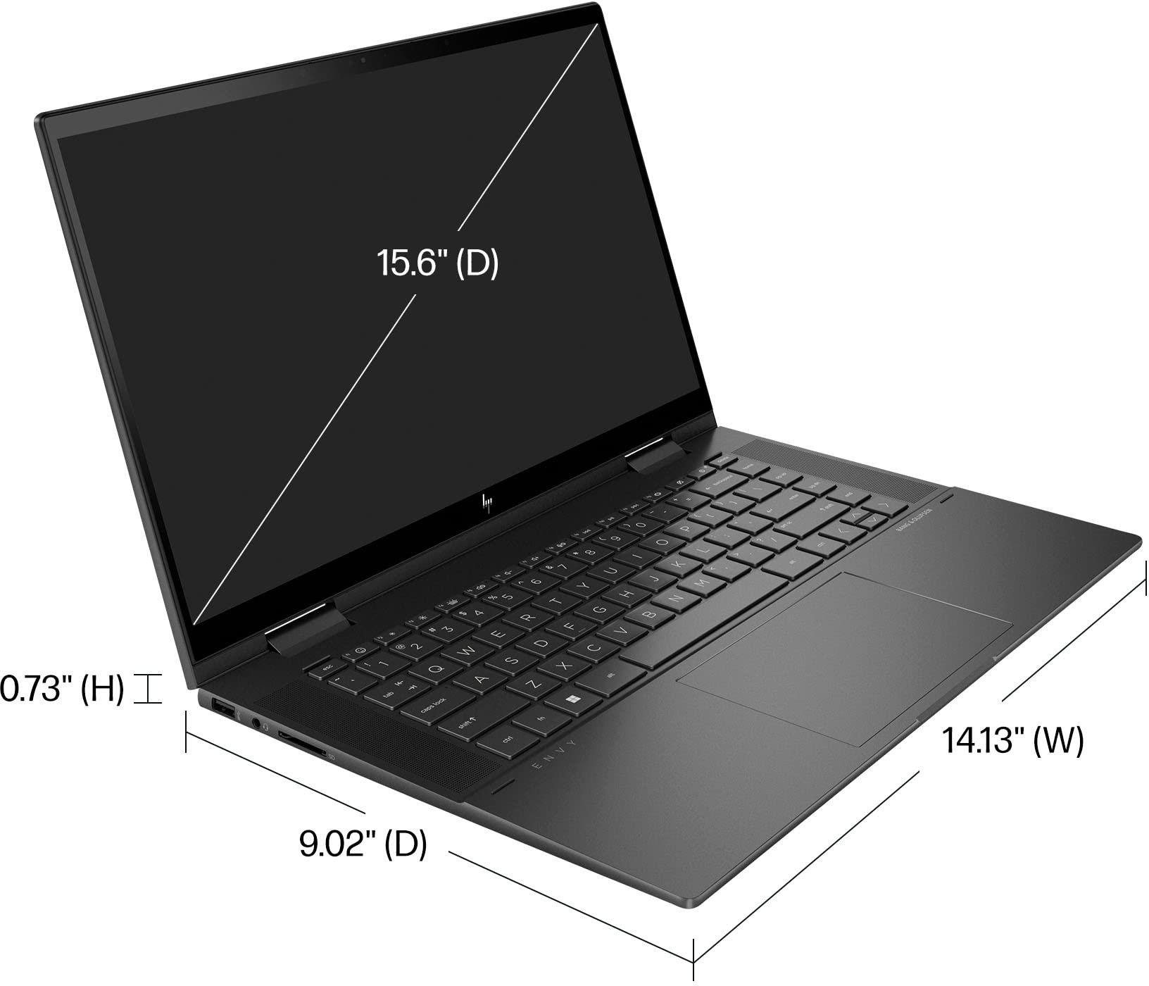 HP - Envy x360 2-in-1 15.6" Touch-Screen Laptop - AMD Ryzen 7 - IR Camera(Windows Hello) - Nightfall Black – w/HDMI Cable (32GB RAM | 1TB PCIe SSD)