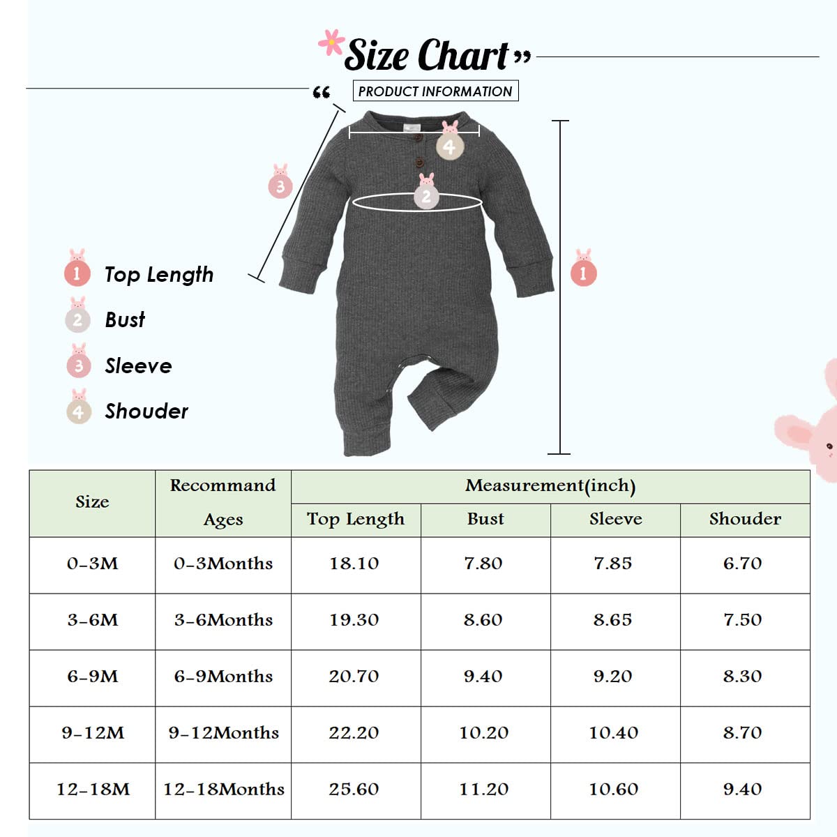VICVIK Baby Boy Girl 2 Pack Solid Romper Knitted Button One Piece Bodysuit Long Sleeve/Short Sleeve Newborn Infant Jumpsuit Clothes