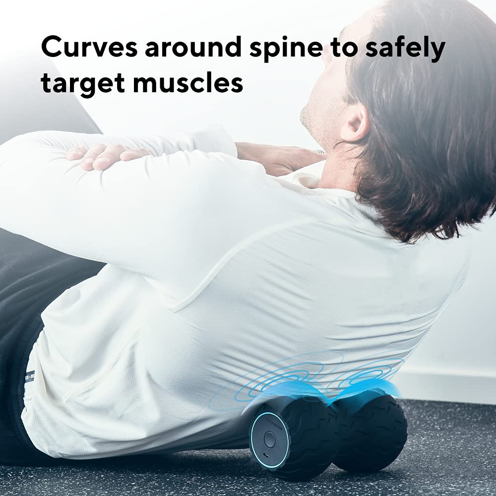 Full Body Wave Series Bundle: Customized Vibration Ergonomic Contoured Foam Roller Wave Duo + Yoga Mat Non-Slip Super Grip from The Creators of Theragun Massage Guns