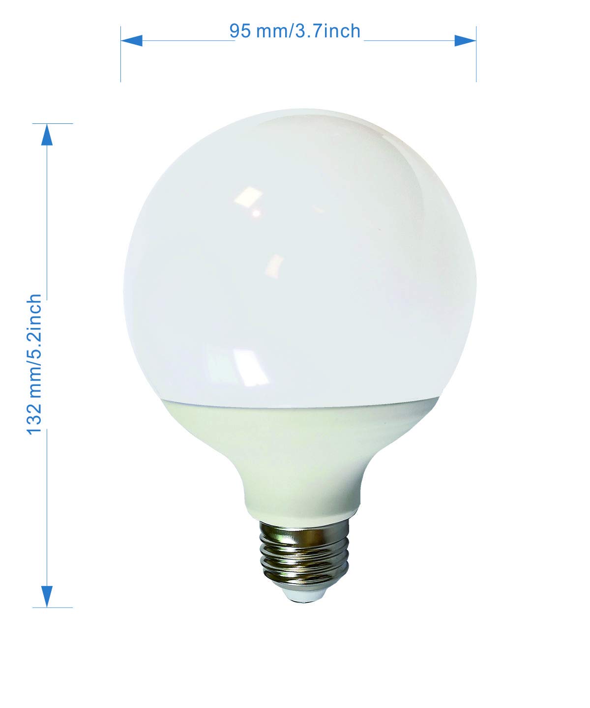 G30 G95 Globe Led Light Bulb,10 Watt 1050 Lumen Warm White 3000K E26 Base, 75 Watt Incandescent Equivalent Non-Dimmable for Restaurant Kitchen Dinning Room, Pack of 2