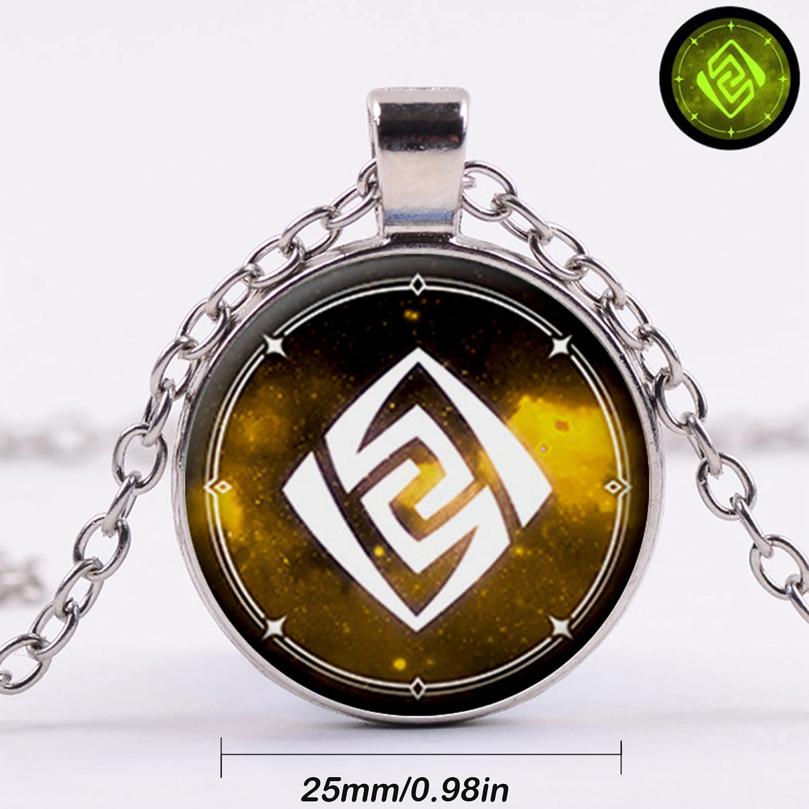 Gonii 7Pcs Genshin Impact Necklace Set,God's Eye Genshin Impact Cosplay Anime Exquisite Necklace