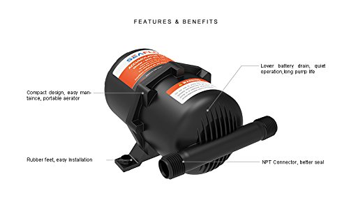 Seaflo 0.75/1.0 Liter Pressurized Accumulator Tank