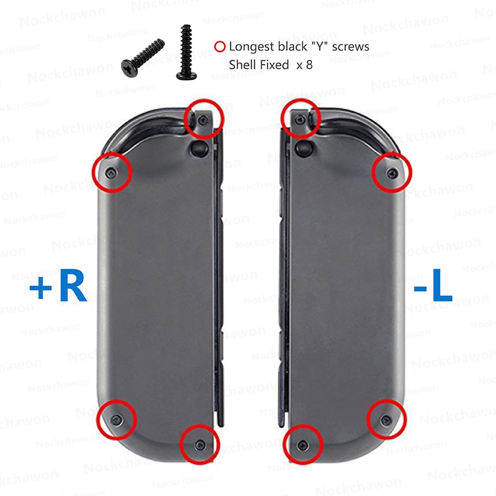 Full Screw Set with Spring Replacement for Nintendo Switch Left & Right Joy-Con Controller Screws Springs