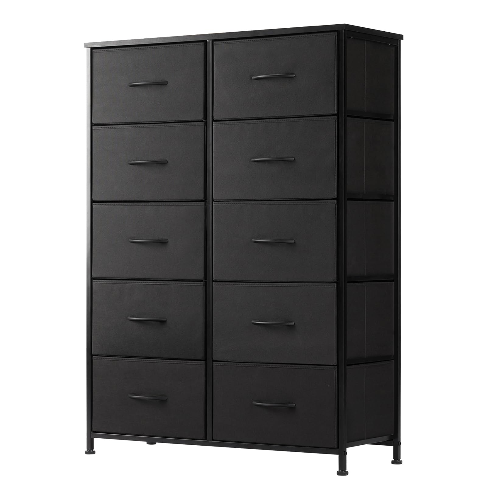 DUMOS Storage Dresser Organizer, 10 Drawers, Black