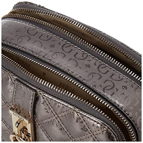 GUESS Womens Noelle Crossbody Camera Bag, Pewter, One Size US