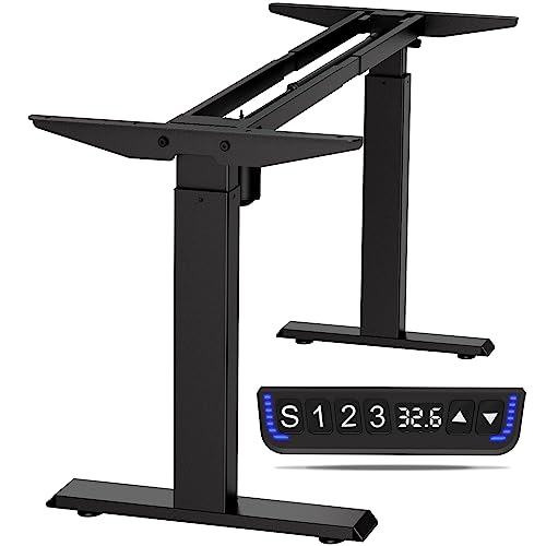 Subhtoh Adjustable Standing Desk Frame, Electric Standing Computer Desk Frame for Home Office Table Leg, Adjustable Height Stand Up Desk Base with Memory Controller,Sit Stand Desk Leg