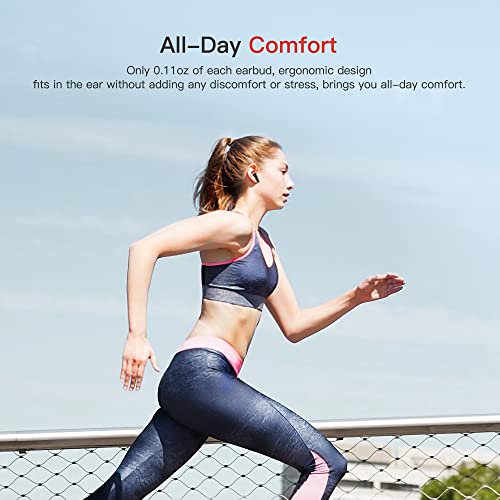 TELSOR Wireless Earbuds for iPhone, Bluetooth Headphones Touch Control Stereo Sound Bluetooth Earbuds with Noise Cancelling Mic for Calls, 30H Playtime, IPX7 Waterproof Earbuds for Android, Black