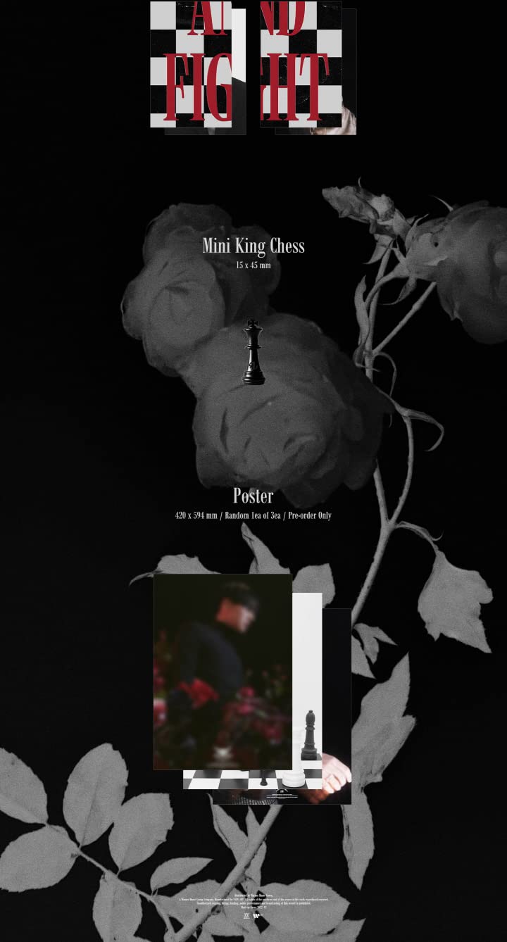 VIXX RAVI Love & Fight 2nd Album CD+1p Poster+80p PhotoBook+1p Sticker+1p PhotoCard+1p Postcard+1ea Mini King Chess+Tracking Kpop Sealed