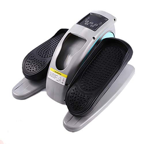 Fast88 Electric Desk Elliptical Machine Trainer，Desk Elliptical with Built in Display Monitor, Quiet & Compact (Blue-Gray)