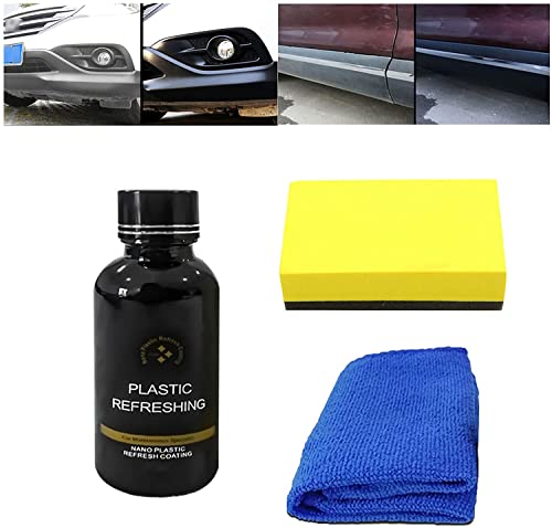 Sumcalio Car Plastic Part Retreading Agent,Auto Leather Refurbishment Paste,Exterior Restorer,Leather Interior Car Cleaner (1pcs)
