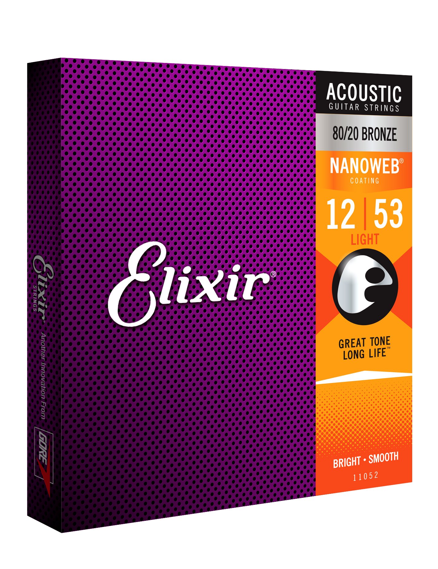 Elixir Acoustic Guitar Strings (.012-.053) with Celluloid Guitar Picks - 10 Pack