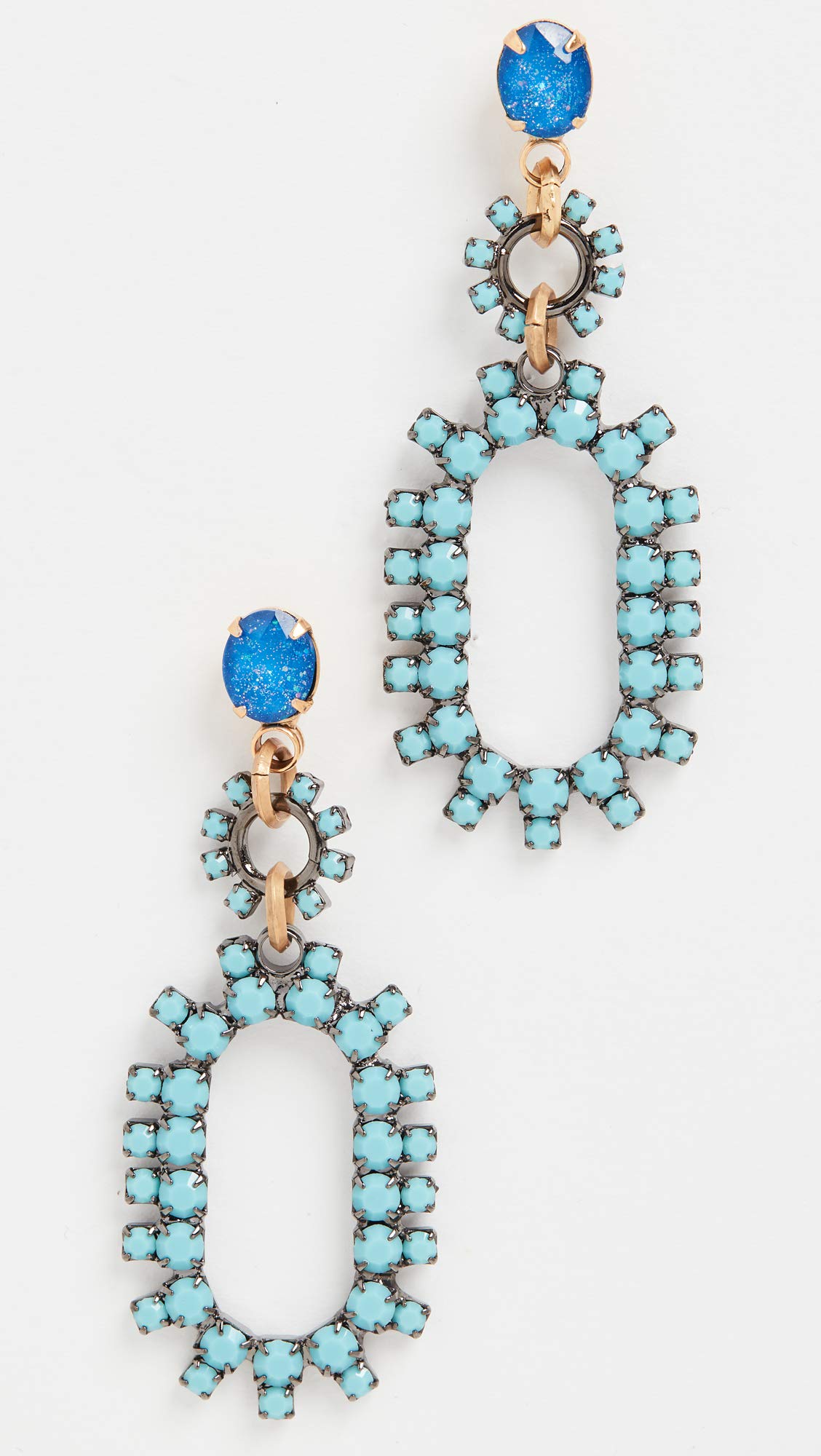 Elizabeth Cole Women's Rhiannon Earrings, Turquoise, Floral, One Size