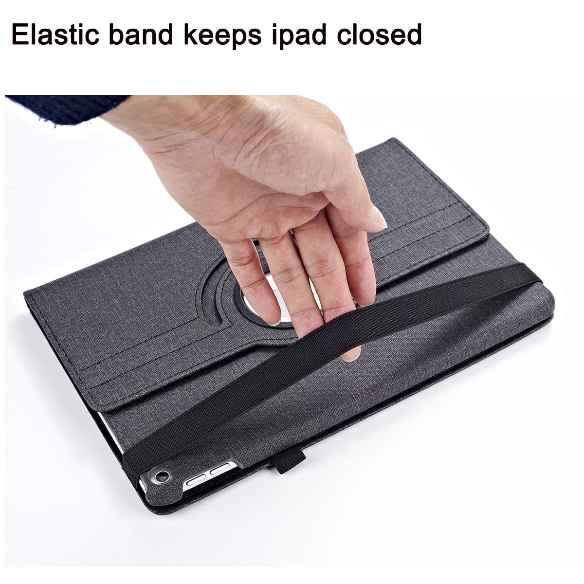 LXS Rotating Case for iPad 10.2" 9th Generation 2021/ 8th Generation 2020 / 7th Gen 2019-360 Degree Rotating Multi-Angle Viewing Folio Stand Cases with Auto Wake/Sleep (Green Flower)