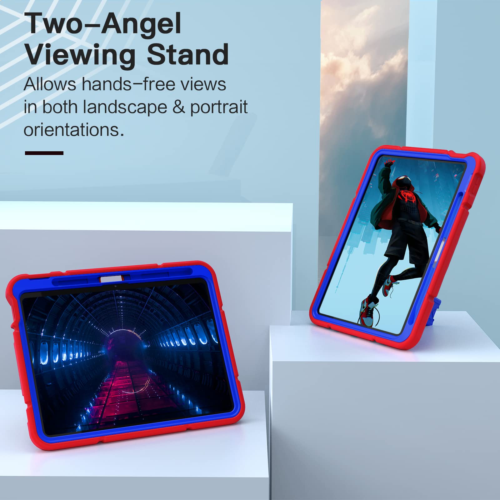 Grifobes Kids Case for iPad 10th Generation Case, for 2022 10.9 inch iPad 10 th Generation Case with Pencil Holder & Stand, Heavy Duty Shockproof Rugged 10.9" 10 Gen Cover for Kids Boy Children
