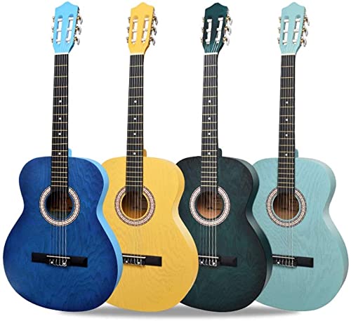 Guitar Kit, String Instrument Electronic Guitar Acoustic Guitar Classical Guitar Beginner Fingerstyle 39 Inch Ballad Musical Instrument Youth Practice Can Carry Backpack ( Color : A-blue , Size : Long