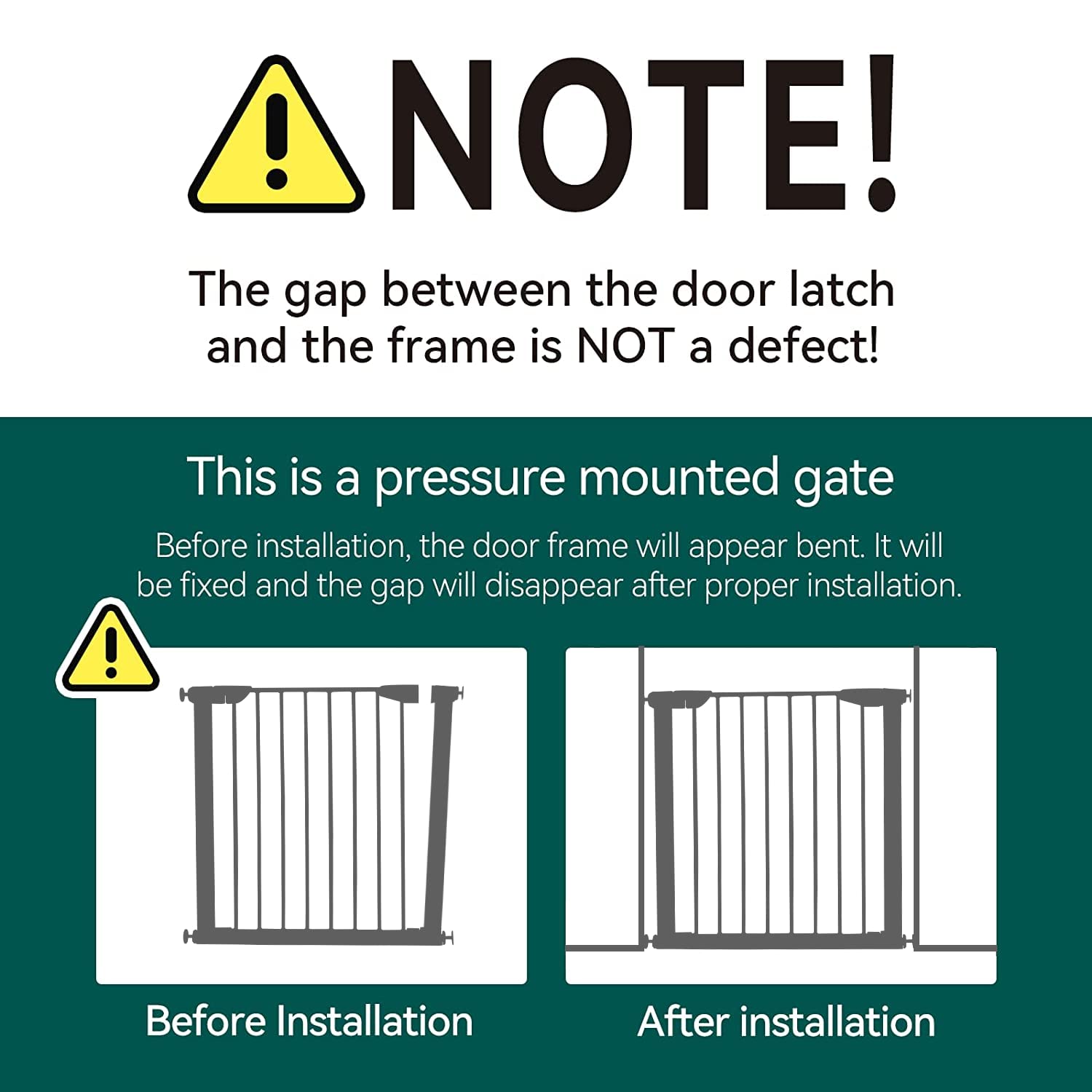 KBYTDREAM 29.5 to 40.5" Extra Wide Walk Through Pet Gate, Auto Close Safety Baby Gate, Metal Durability Dog Gate for House, Stairs, Doorways, Includes 2 Extension Kit, Black
