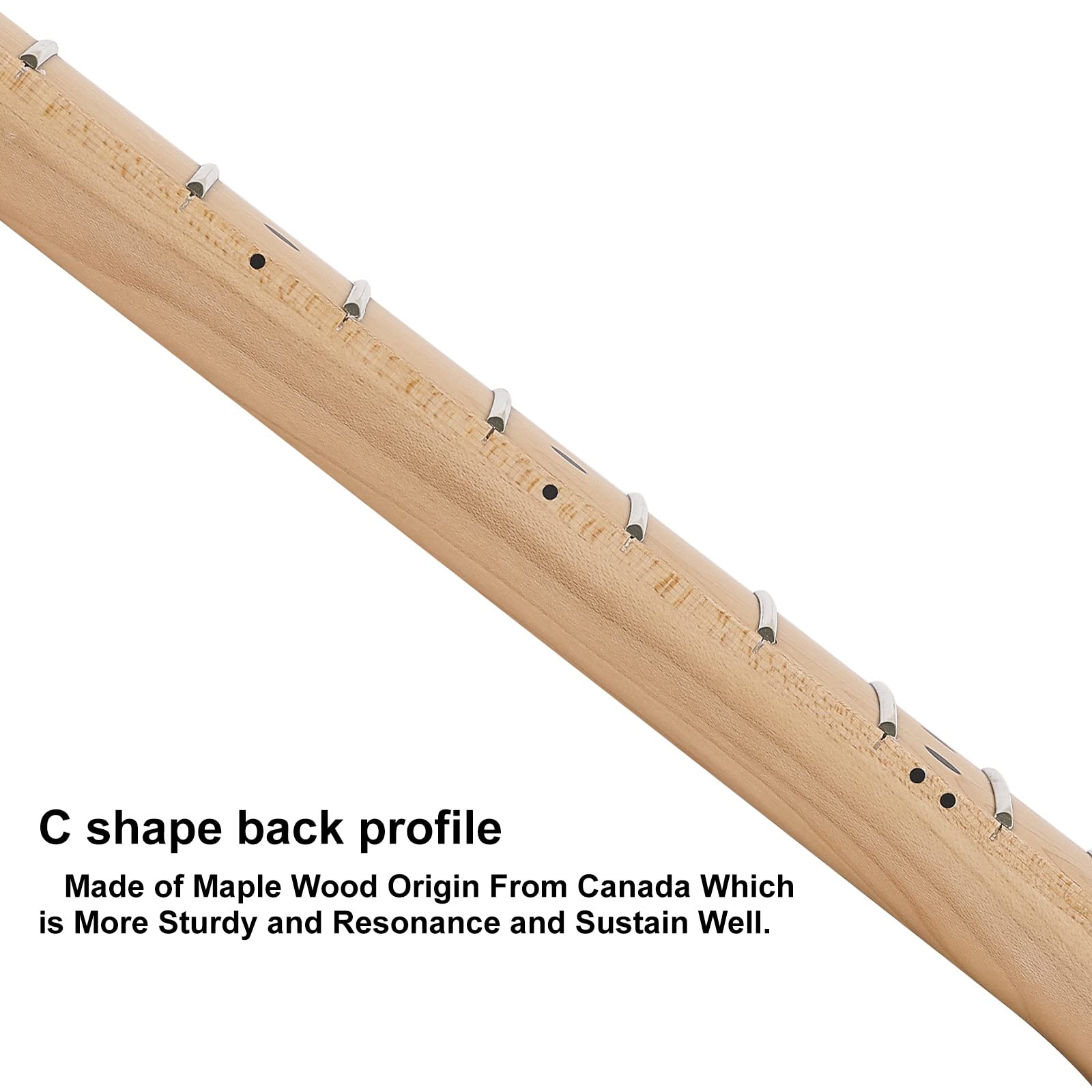 Guitar Neck 22 Fret Maple Fretboard Guitar Neck Guitar DIY Parts Replacement for ST Style