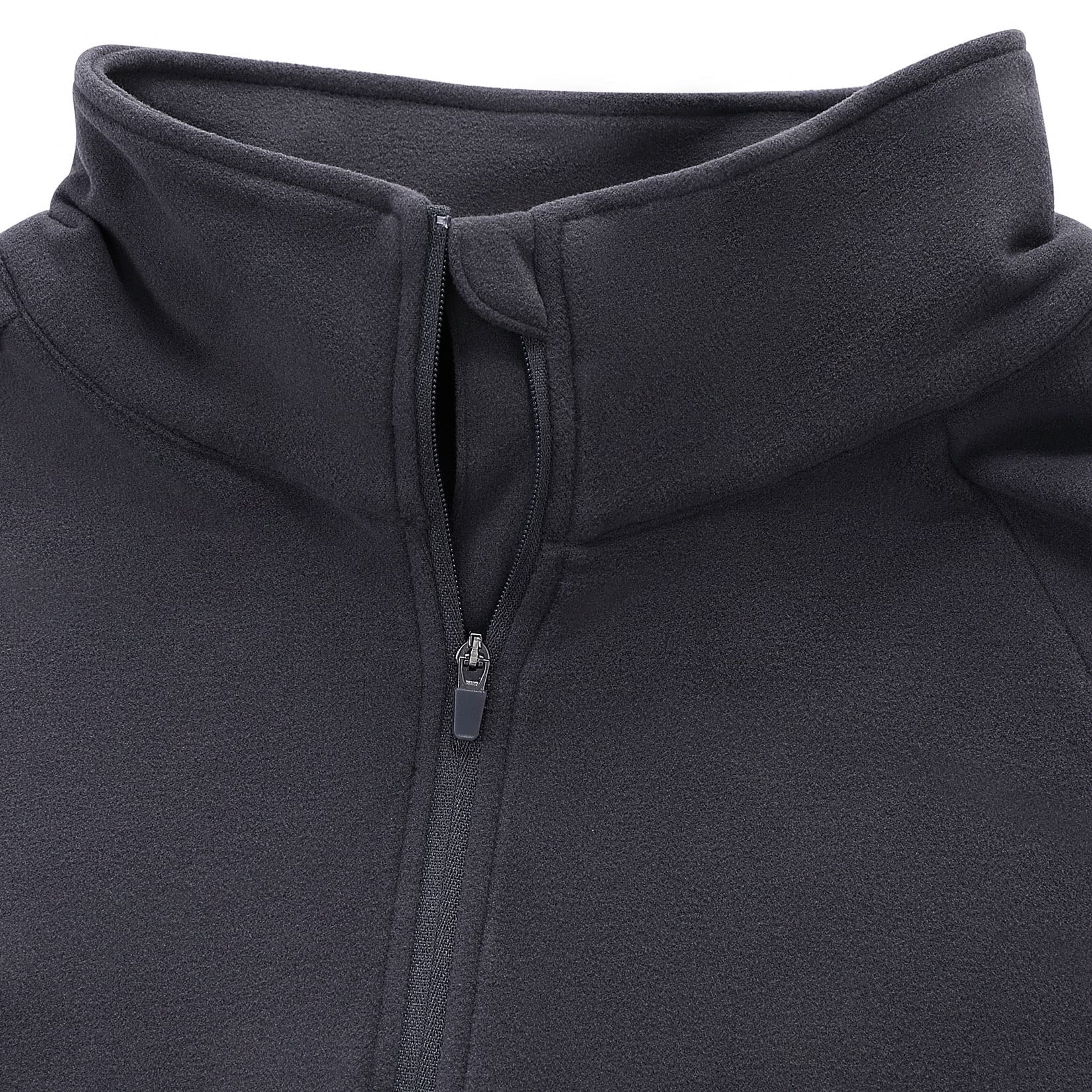 GymSmart Quarter Zip Pullover Men Golf Fleece Lined 1/4 Zip Sweatshirt Dark Gray 2XL
