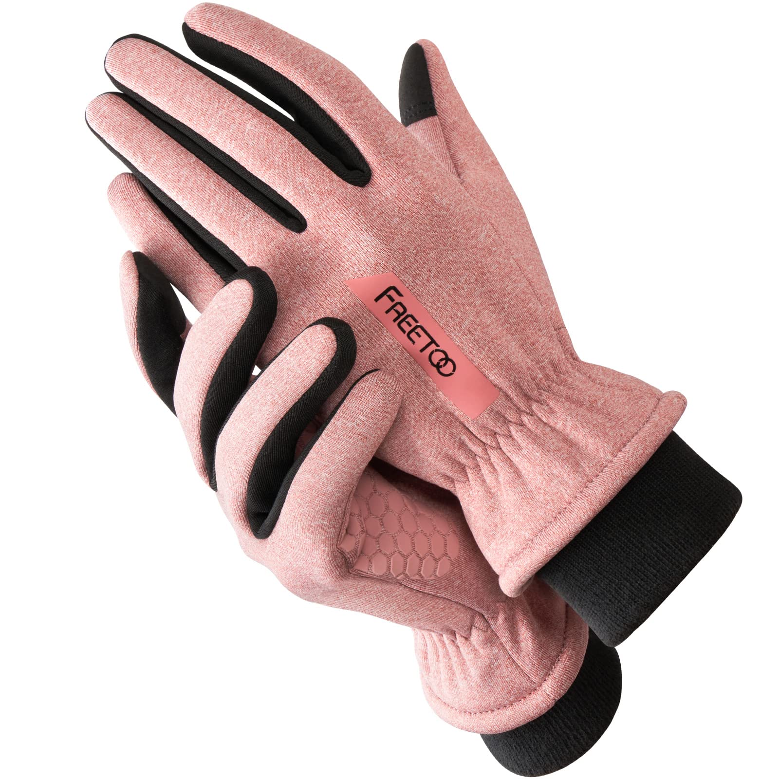 FREETOO Winter Gloves for Women, 2022 Stylish Double Locking Thermal Running Gloves, Warm Waterproof Touchscreen Driving Gloves