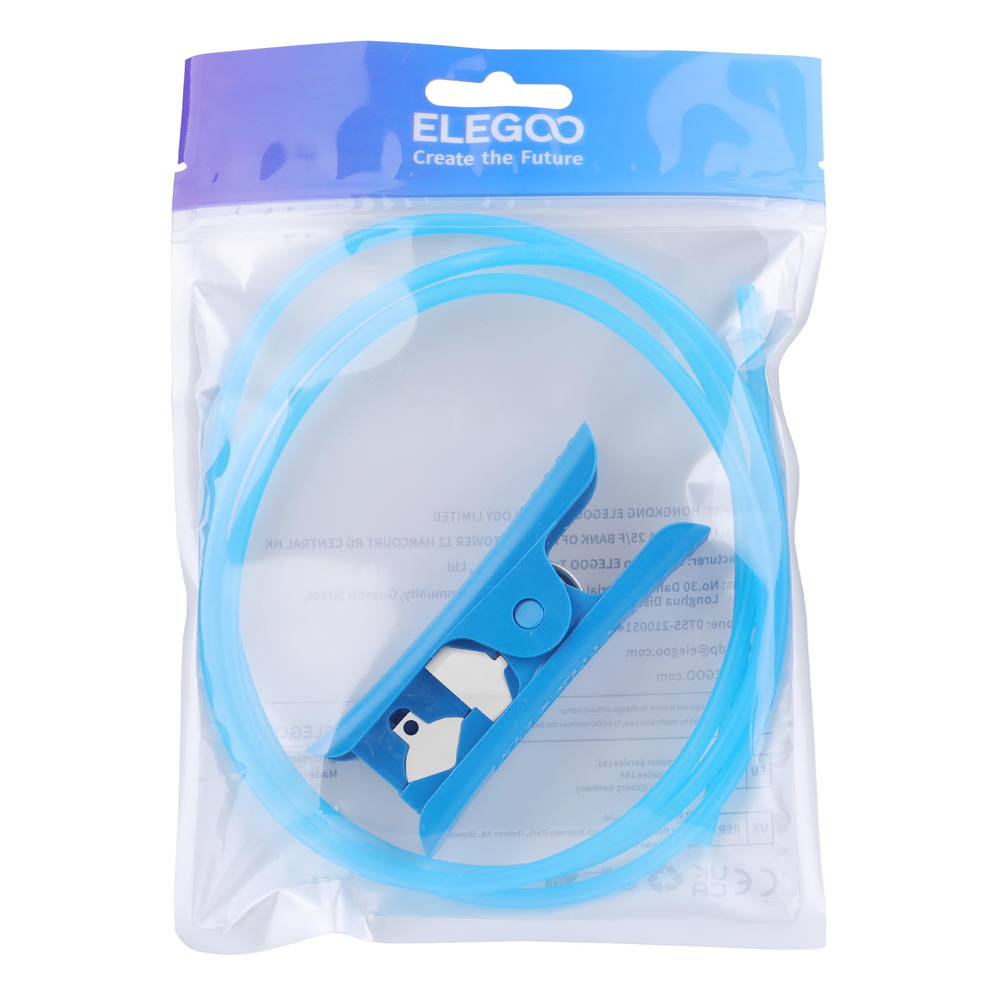 ELEGOO PTFE Tube 1.2M for 1.75mm Filament, Bowden Tubing with Tube Cutter Fit for Most 3D Printers