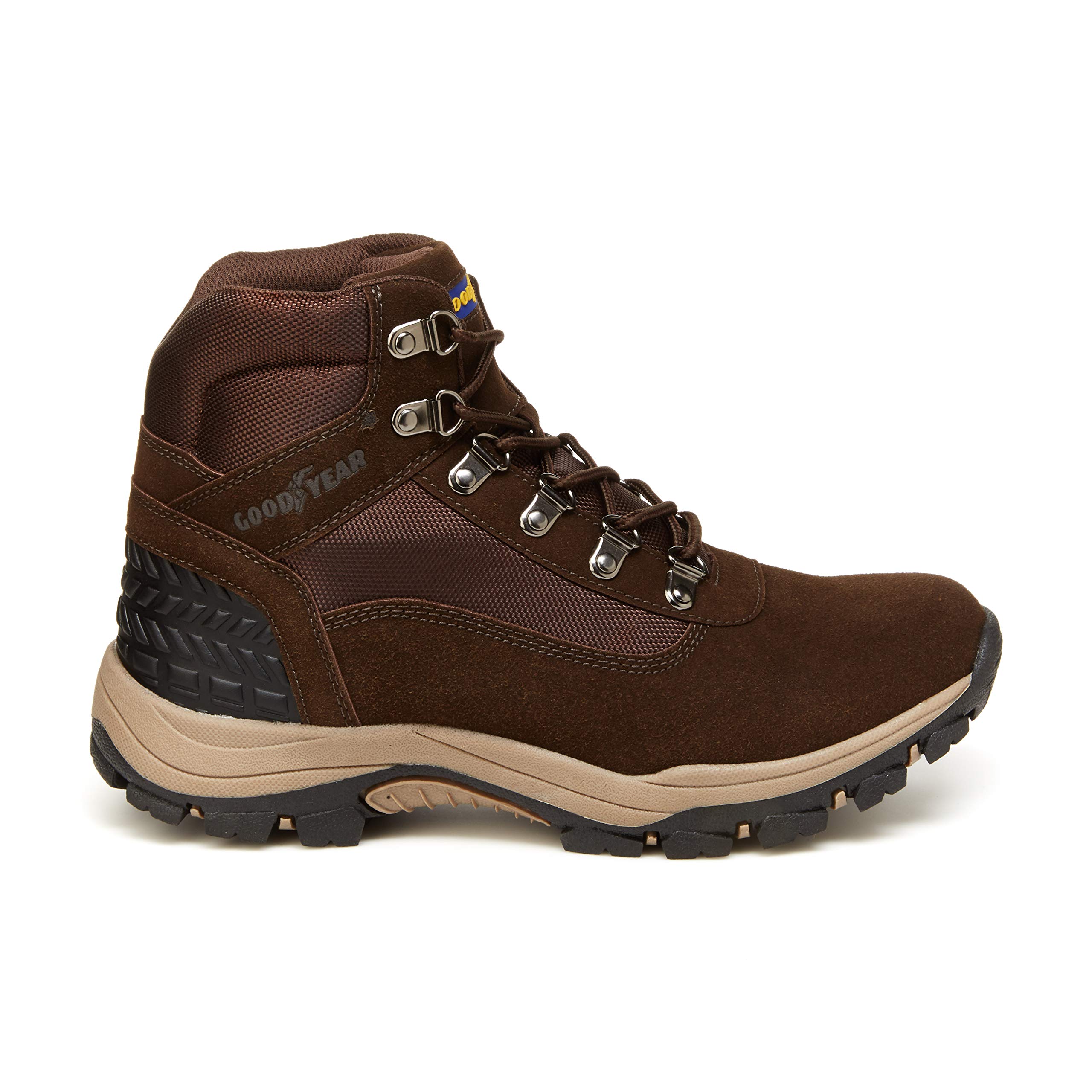 Goodyear Montana Men's Waterproof Leather Hiker Boot, Mountain and Work Shoes, Brown, Size M085