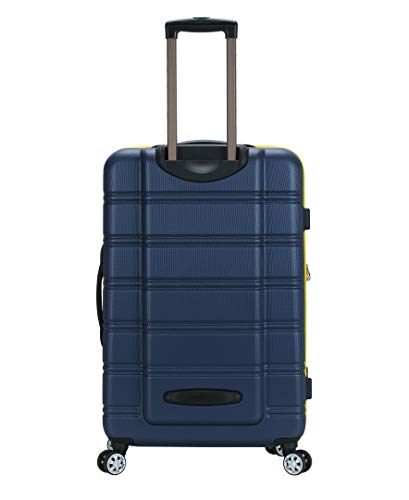 Rockland Unisex Adults Melbourne Hardside Expandable Spinner Wheel Luggage, Navy, 2-Piece Set (20/28)