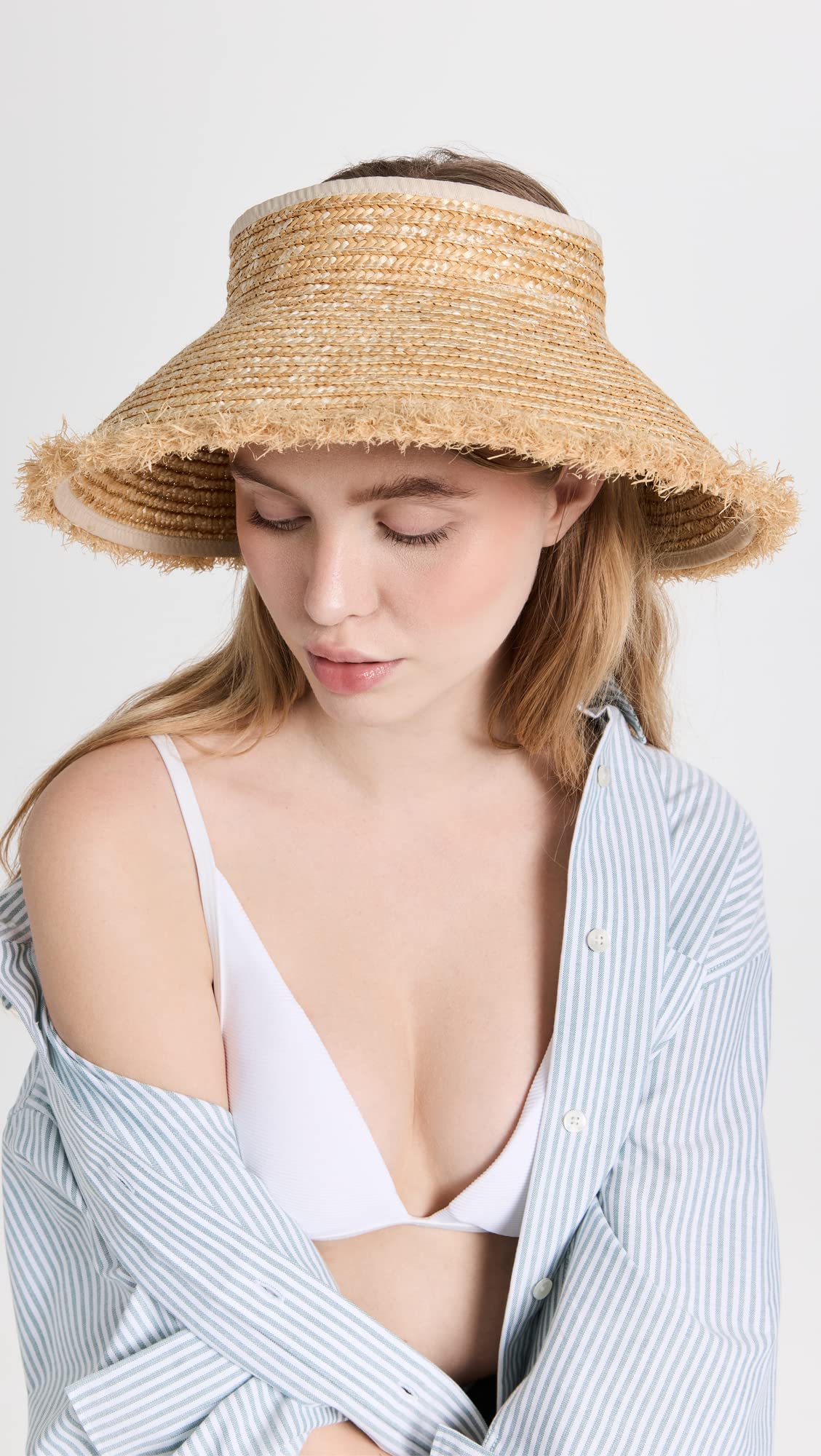 Hat Attack Women's Shore Visor, Natural, Tan, One Size