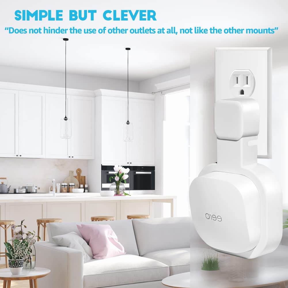 Wall Mount ONLY for eero 6 Dual-Band mesh WiFi System, eero 6 Wall Mount, Outlet Wall Mount for eero 6 Router and Extender (1)