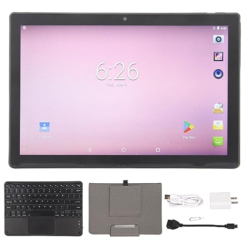 fannay 2 in 1 Tablet, 4G Network 2 in 1 10.1 Inch Tablet Dual Speakers 100-240V 12 for Home (US Plug)