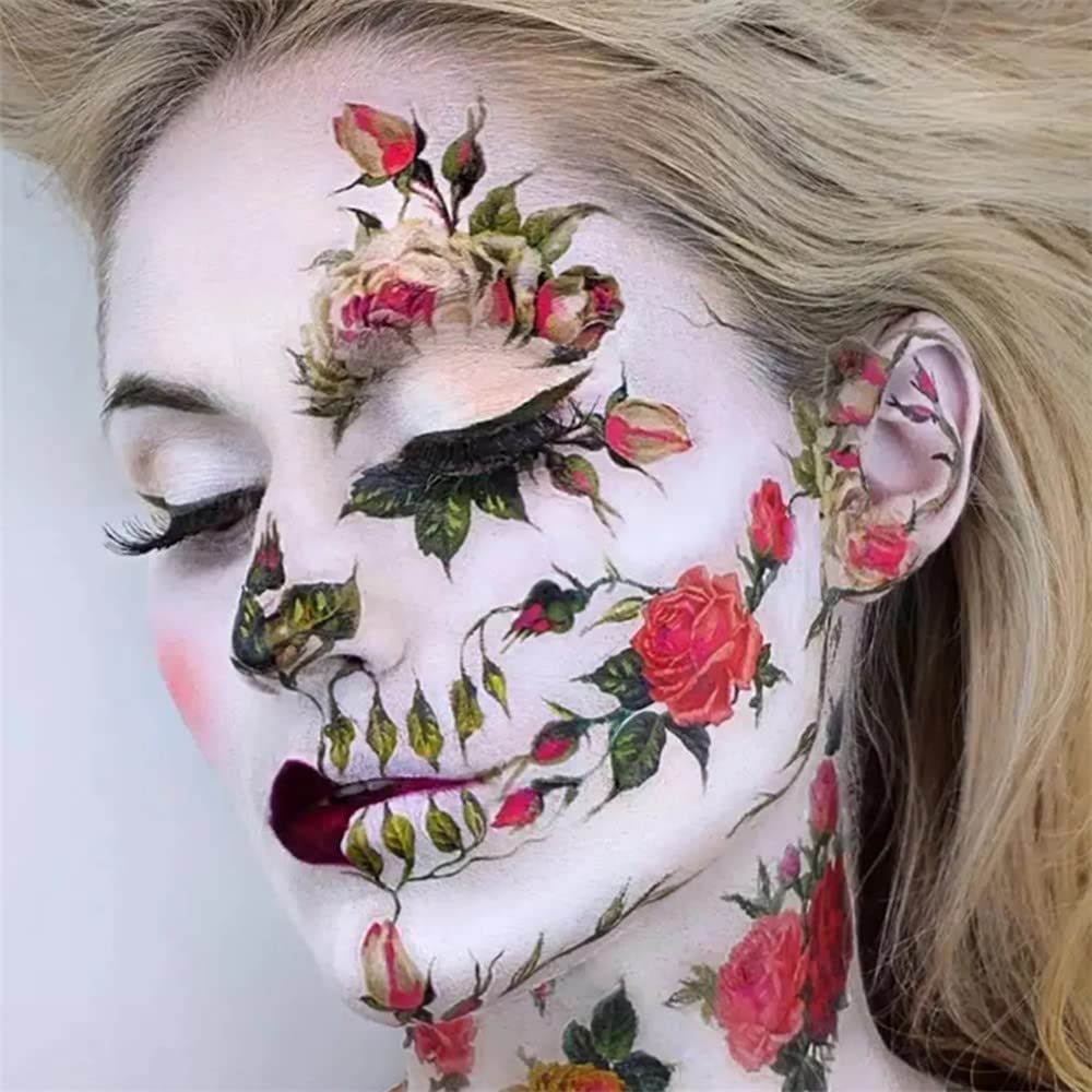 Go Ho Professional Cream White Face Paint Washable(2.37oz),Water Based White Body Paint Makeup,White Makeup for Halloween Cosplay SFX Goth Vampire Zombie Clown Makeup