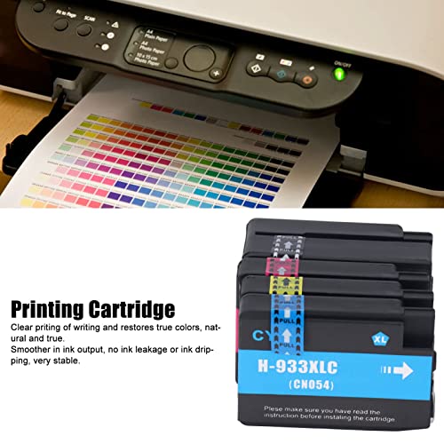 Ink Cartridge, 4 Colors Printing Accessory Desk Photo Printer for 6100 6600 6700 7110 7610 7612 7510 7512