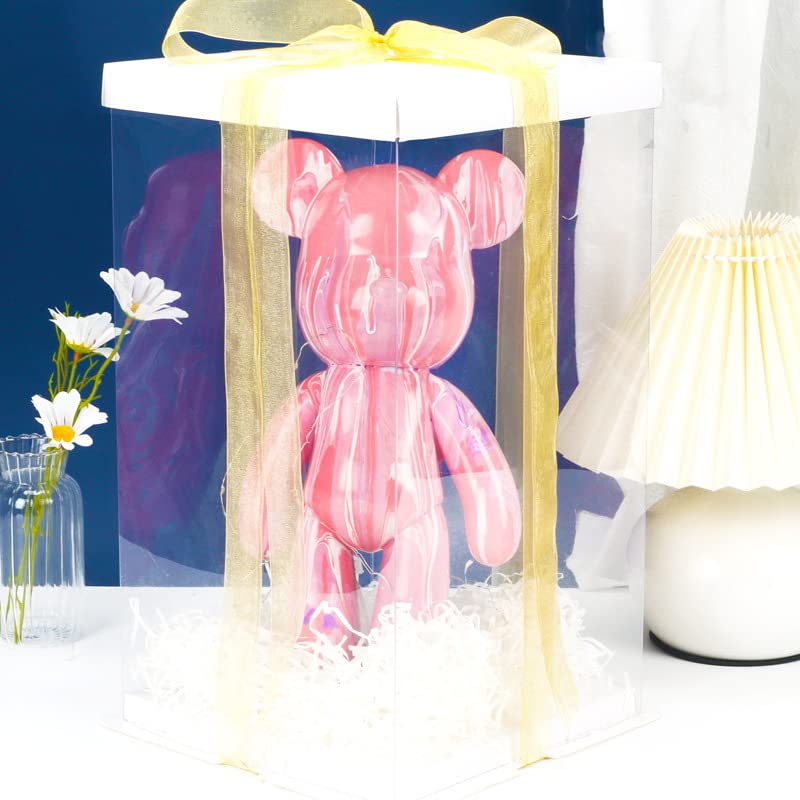 LIYJTK DIY Painting Fluid Violent Bear, Diamonds Painting Encrusted Dyeing Hand Made DIY Graffiti Vinyl Violent Bear Doll Creative Home Decoration Doll Gift for Birthday