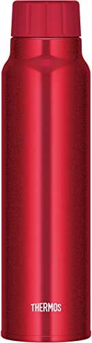 Thermos FJK-750 R Water Bottle, Insulated Carbonated Drink Bottle, 25.4 fl oz (750 ml), Red, For Cold Insulation Only