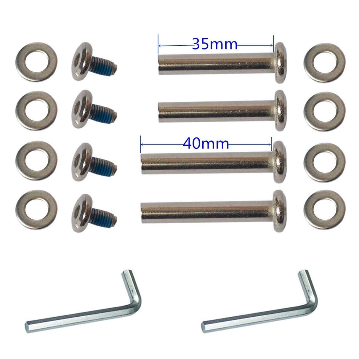 F-ber Luggage Suitcase Wheels Replacement Kit 68x24mm/2.68"x0.94" w/ 6mm ABEC 608zz Inline Outdoor Skate Replacement Wheels, Set of (2) Wheels (OD:68 W:24 ID:6 Axles:35&40)