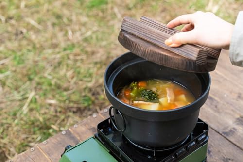 Ikenaga Ironwork 312714 Rice Pot, 3 Cups, Induction Compatible, Rice Cooking, Made in Japan, Black