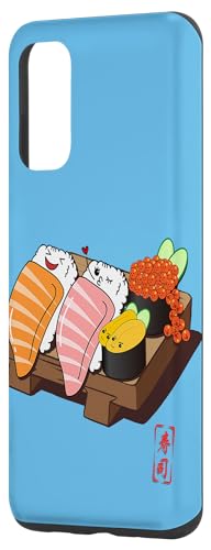 Galaxy S20 Happy Nigiri Sushi, Ikura and Uni on Wooden Plate Case