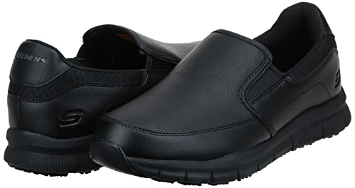 Skechers Men's Nampa-Groton Food Service Shoe, Black, 8.5 Wide