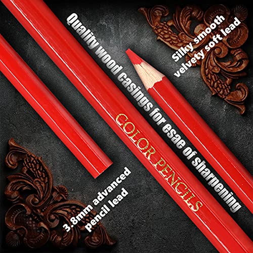 YOOUSOO Colouring Pencils,36 Pcs Professional Coloured Pencils Drawing Pencils, Oil-based Artist Pencil Set, No Wax, Ideal for Sketching, Doodling, Painting, Writing, Pre-sharpened