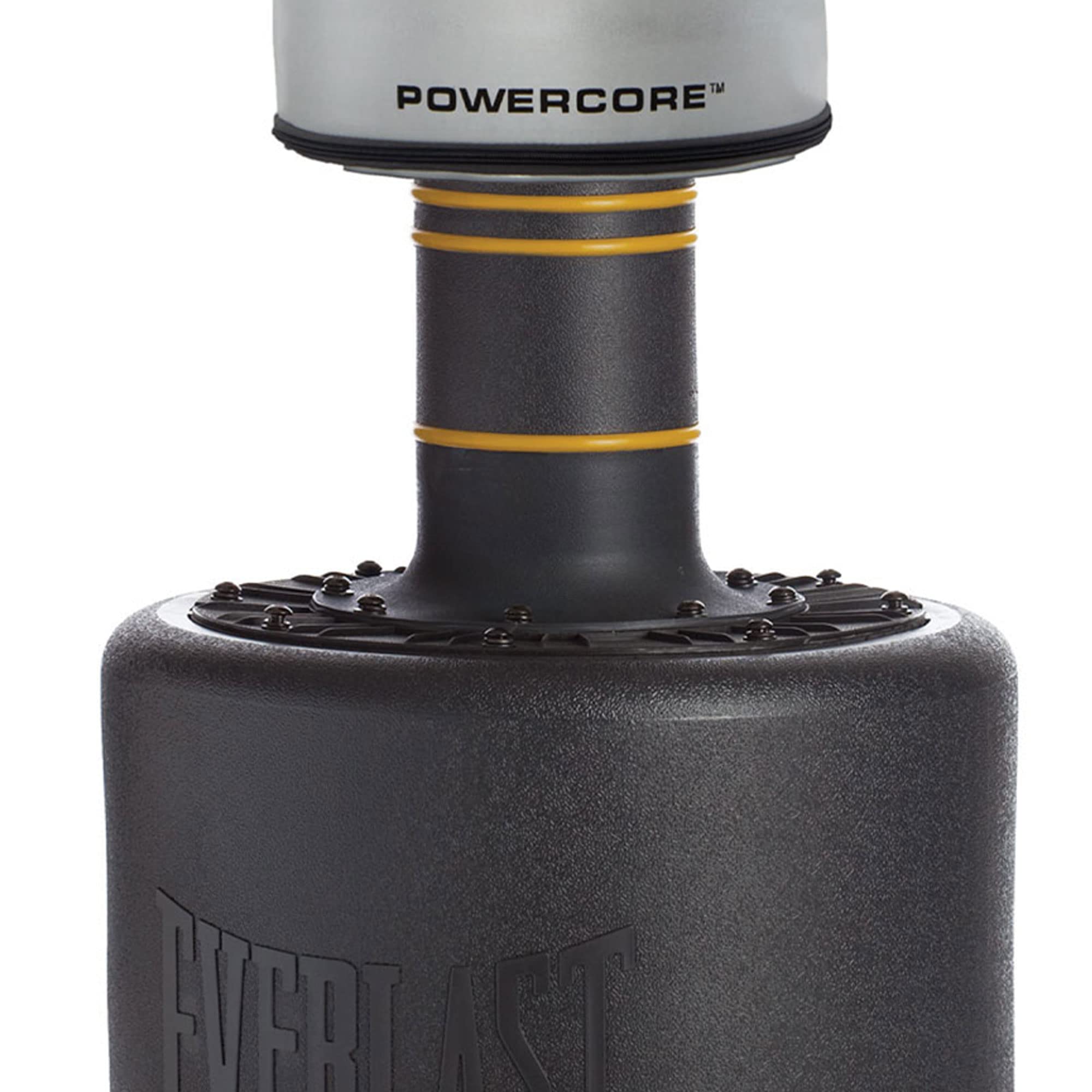 Everlast Powercore Free Standing Indoor Rounded Heavy Duty Fitness Training Punching Bag for Home Gym Strength Boxing Workout Exercise, Silver