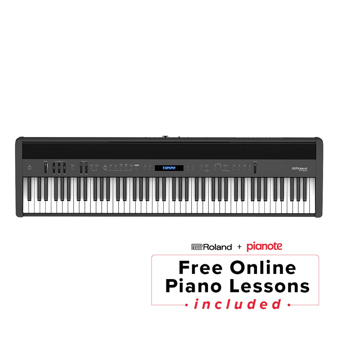 FP-60X-BK Portable Piano w/ Built in Speakers, Bluetooth - Black (Renewed)