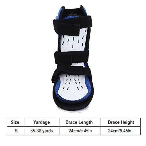 Fracture Boot, Detachable Design Comfortable Short Reinforced Orthopedic Walker Boot Nonslip with Front Protection Plate for Foot Injuries(Left foot, S)
