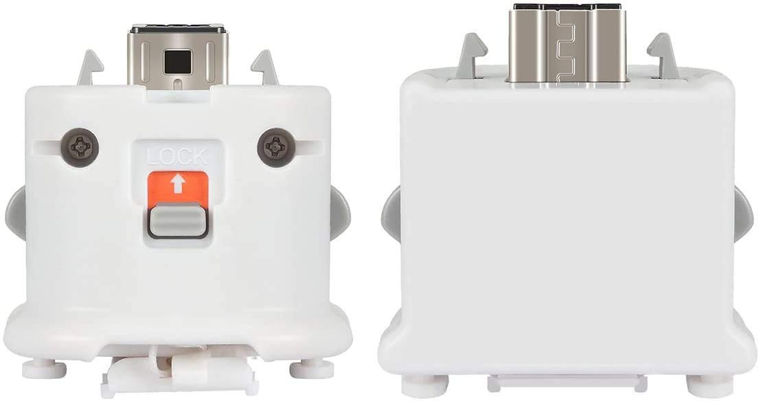 GIRIAITUS Wii Motion Plus Adapter - External Wii Motion Plus Attachment Sensor Controller (White 1 pcs)